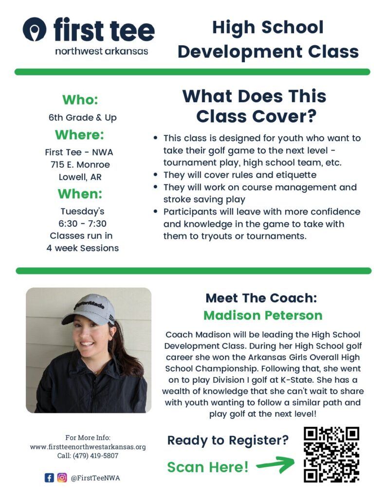 High School Development - First Tee - Northwest Arkansas